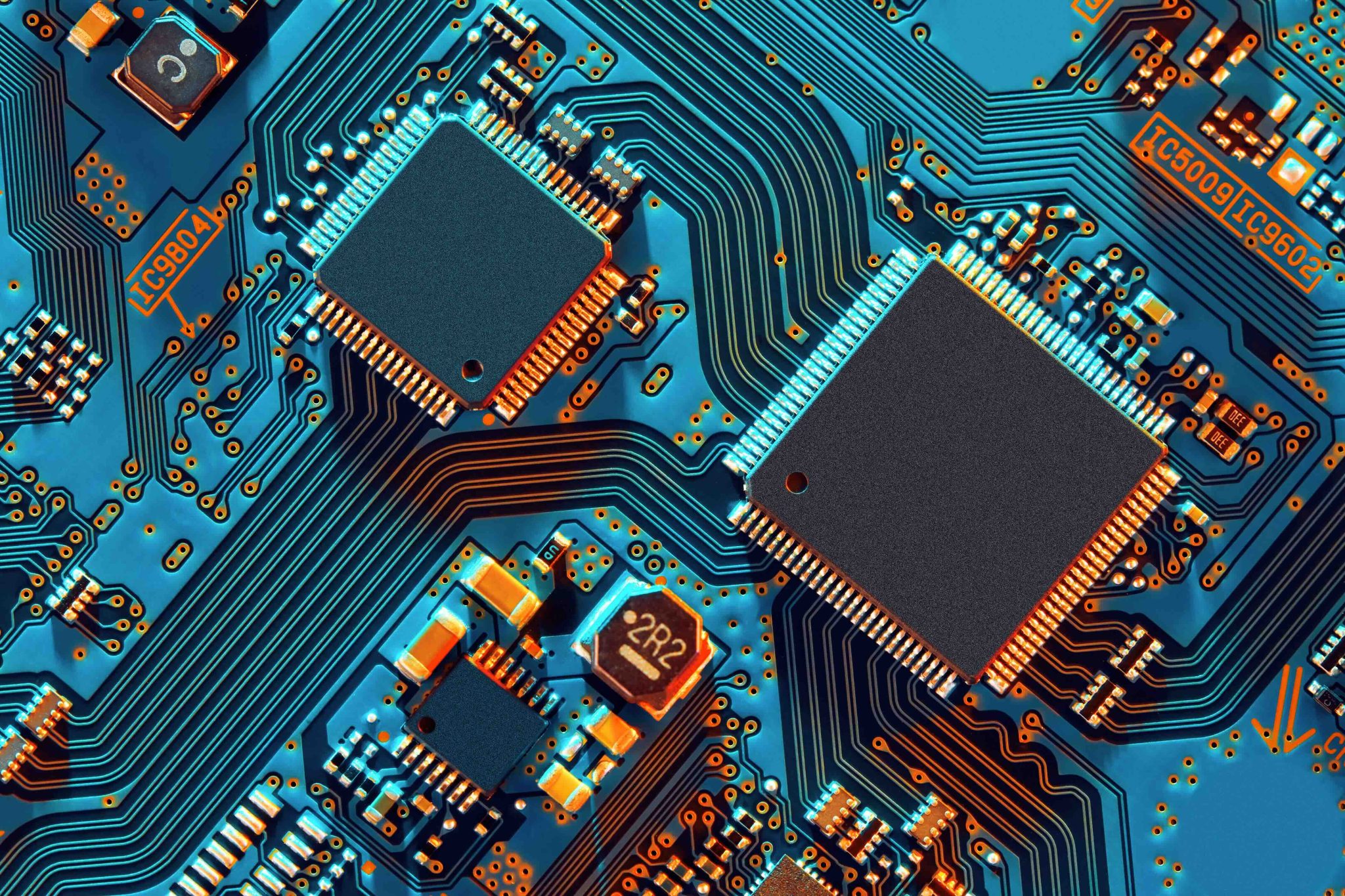 Electronic circuit board close up. - High performance, low cost sensors ...